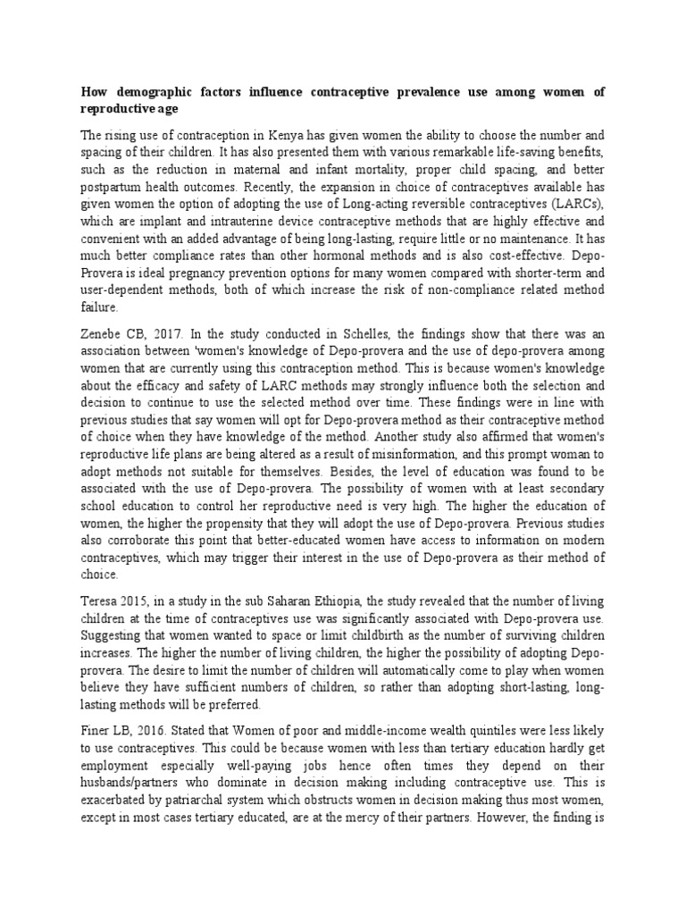 Depo Provera | PDF | Birth Control | Women's Health