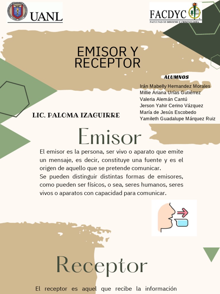 Emisor y Receptor: Definiciones y Ejemplos | PDF