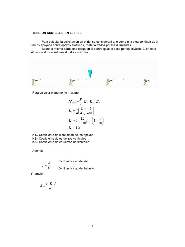 TP Tensiones Rieles y Suelo | PDF | Física Aplicada e Interdisciplinaria | Transporte ferroviario