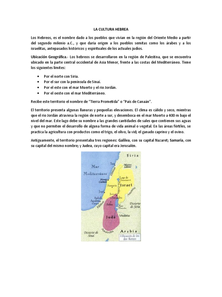 La Cultura Hebrea Tema 10 | PDF | Israel | Política mundial