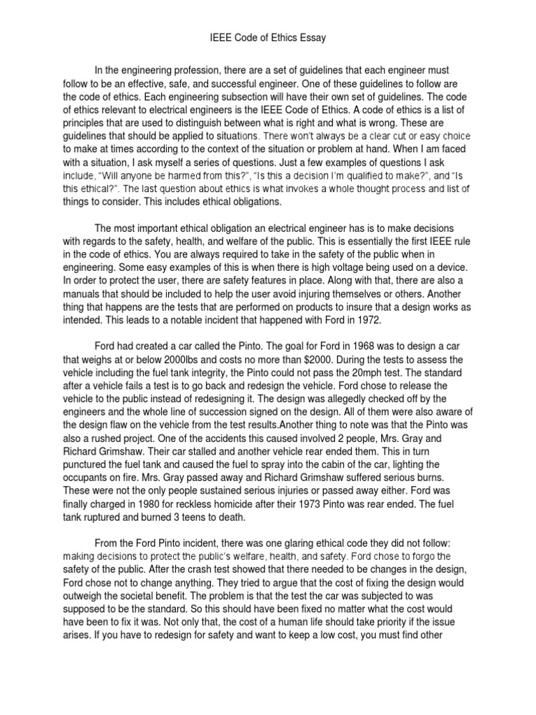 Ieee Code of Ethics | PDF | Safety | Applied Ethics