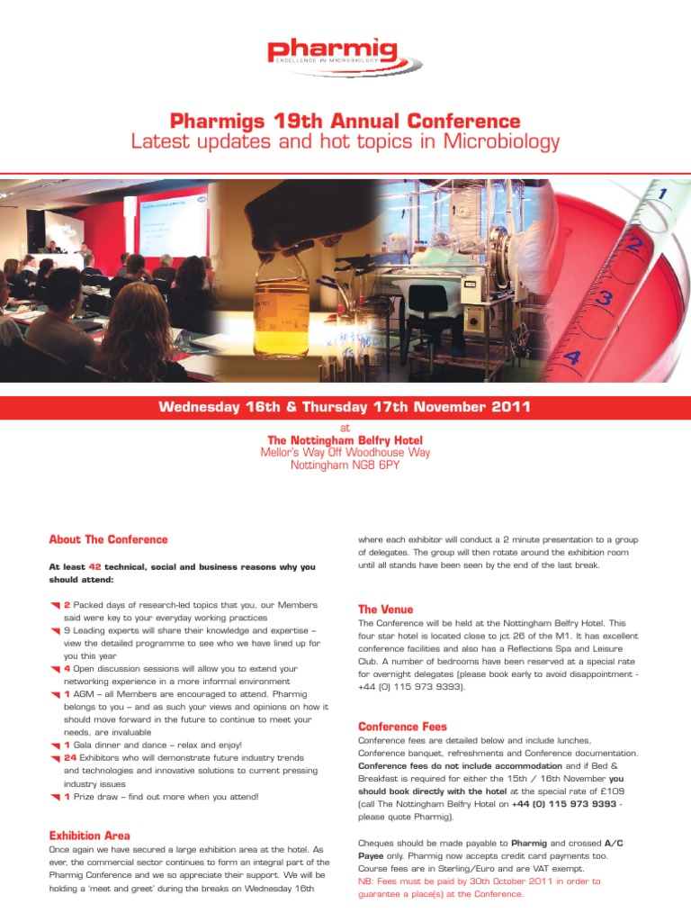 Pharmig 19th Annual Conference November 2011 | PDF | Environmental ...