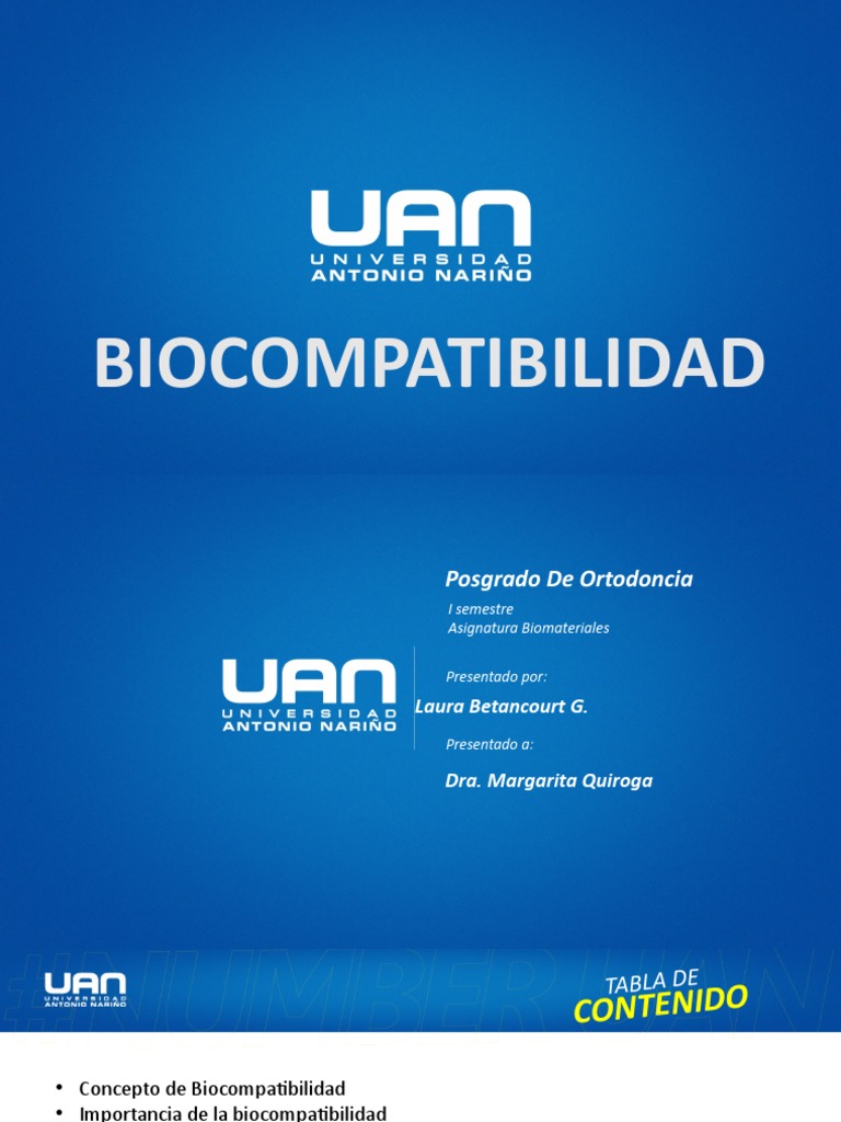 Biocompatibilidad | PDF | Alergia | Biomaterial