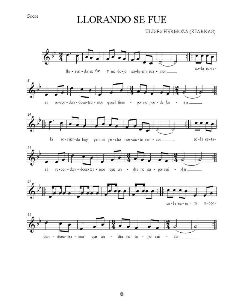 Llorando Se Fue | PDF