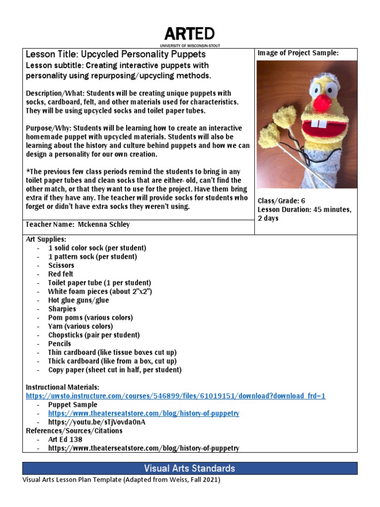 138 Lesson Plan Template Puppets | PDF | Puppets | Puppetry