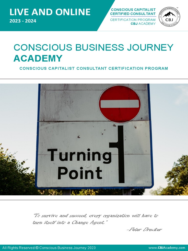 CCCC - Conscious Capitalist Certified Consultant - Program Brochure V2023-2024 - Turning Point ...