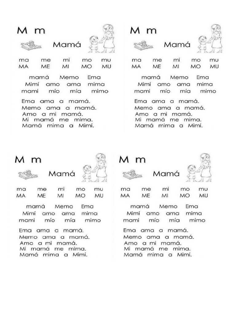 Lectura Letra M | PDF