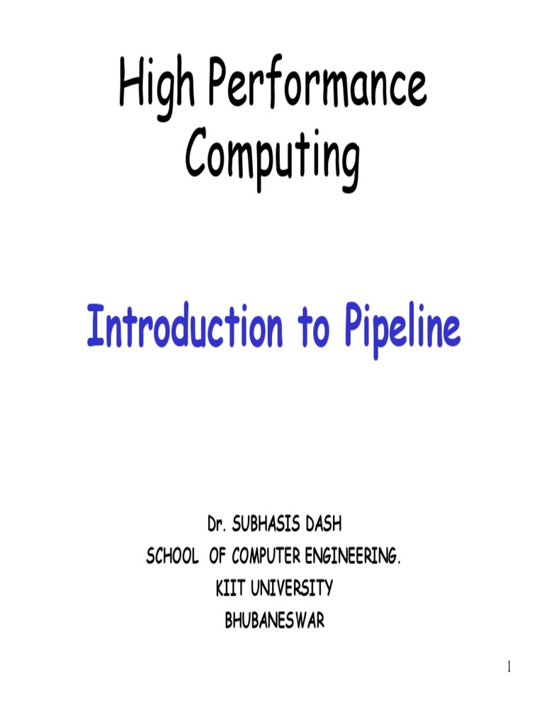 Modle 01 - HPC Introduction To Pipeline | PDF | Central Processing Unit | Parallel Computing