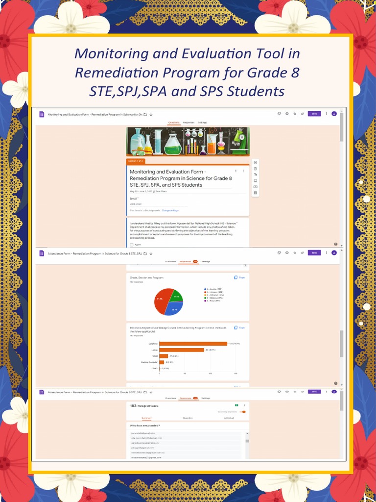 Monitoring and Evaluation Tool in Remediation Program For Grade 8 STE ...