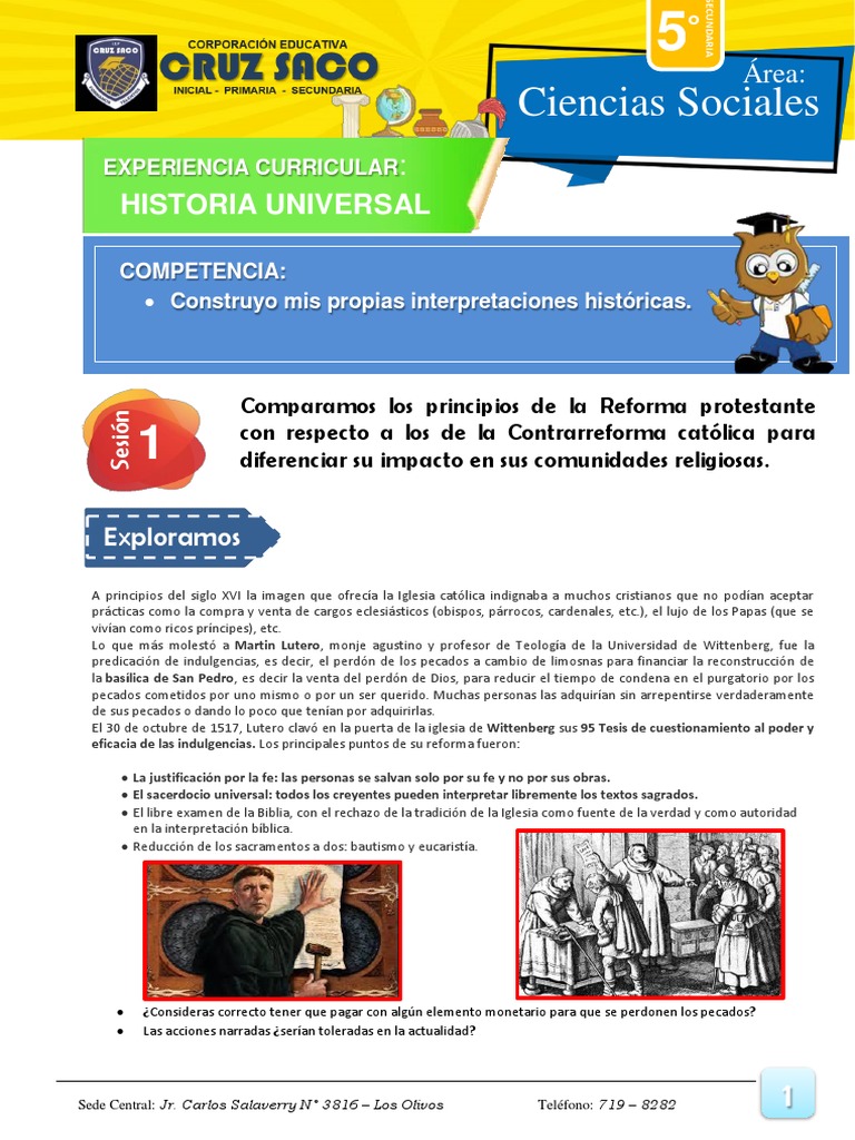 Cinco Solas de la Reforma Protestante | PDF | Iglesia Católica | Martin ...