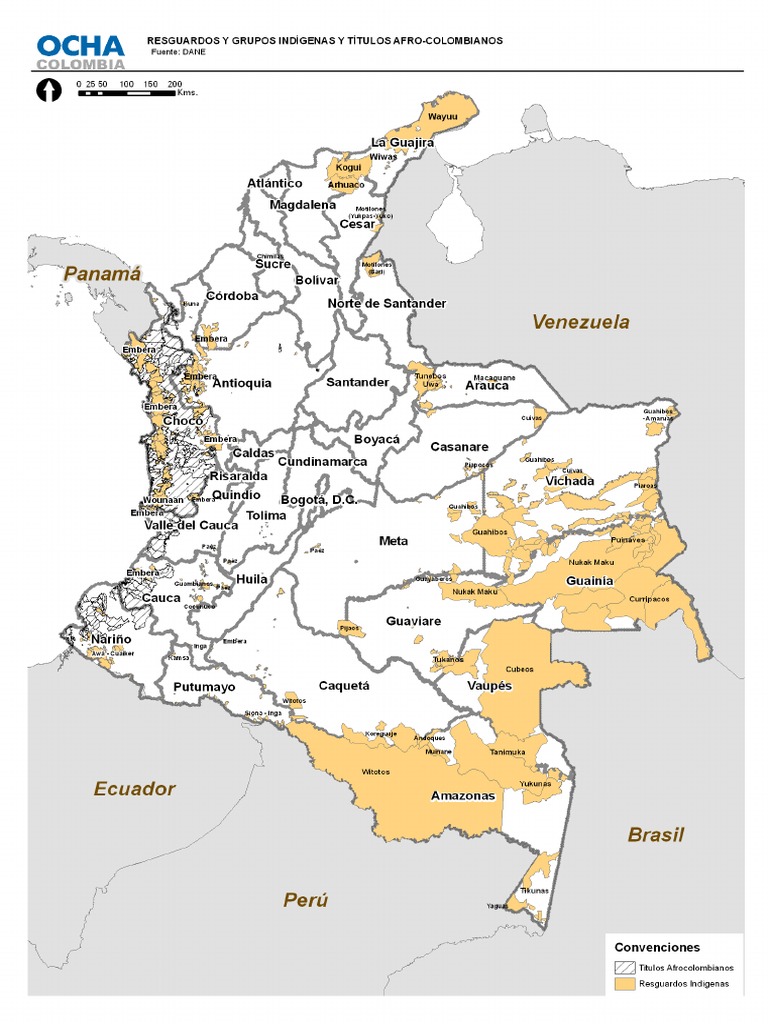 Mapa Indigenas Actuales de Colombia | PDF