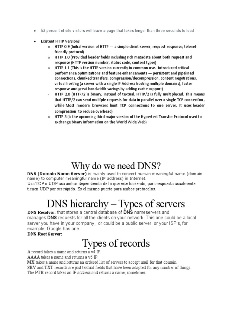 Why Do We Need DNS | PDF | Domain Name System | Hypertext Transfer Protocol