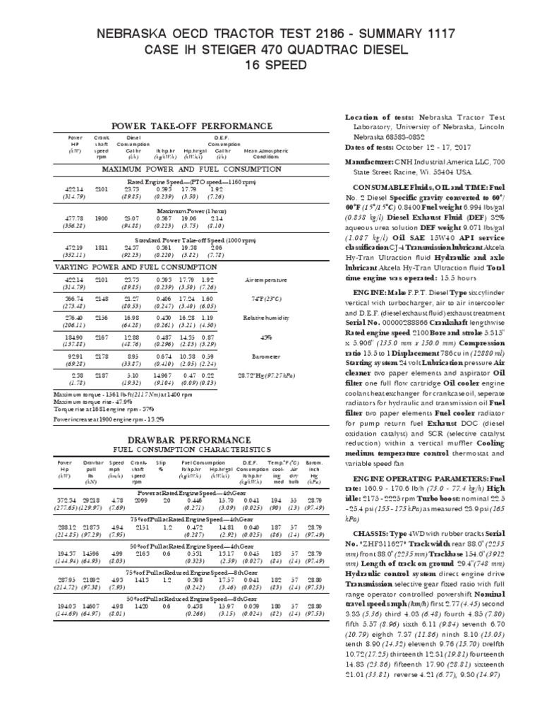Case IH Steiger 470 Quad | PDF | Horsepower | Diesel Engine