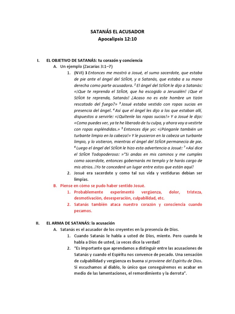 Satanás: El Acusador y Nuestro Abogado | PDF | Satán | Pecado
