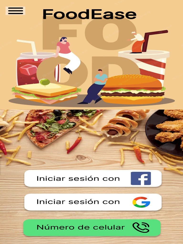 Foodease: Iniciar Sesión Con | PDF