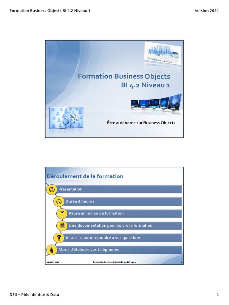 Formation Business Objects BI 4.2 Niveau 1 Version 2021 - V3 | PDF ...
