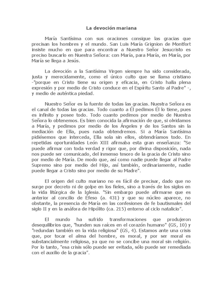 Devocion Mariana | PDF | María, madre de Jesús | eucaristía