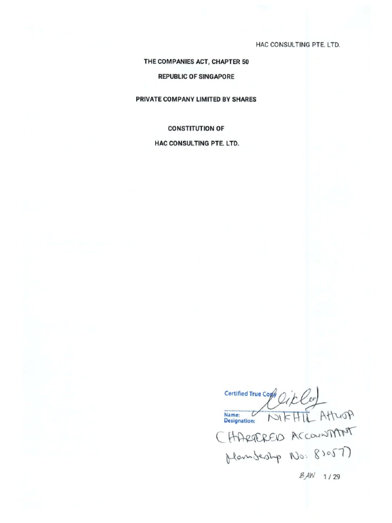 Hac Articles of Incorporation | PDF