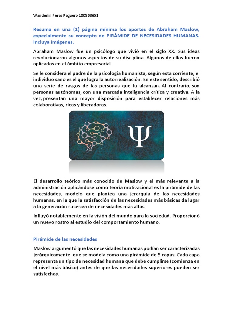 Aportes de Moslow | PDF | Cognición | Psicología Social
