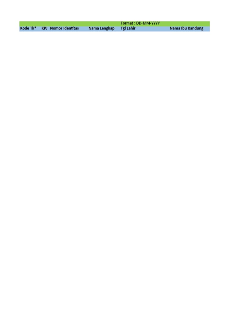 Format Excel Bsu | PDF