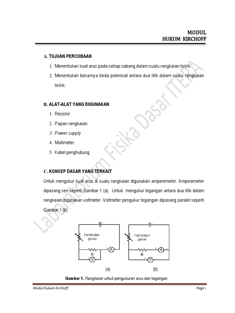 Modul Hukum Kirchoff | PDF