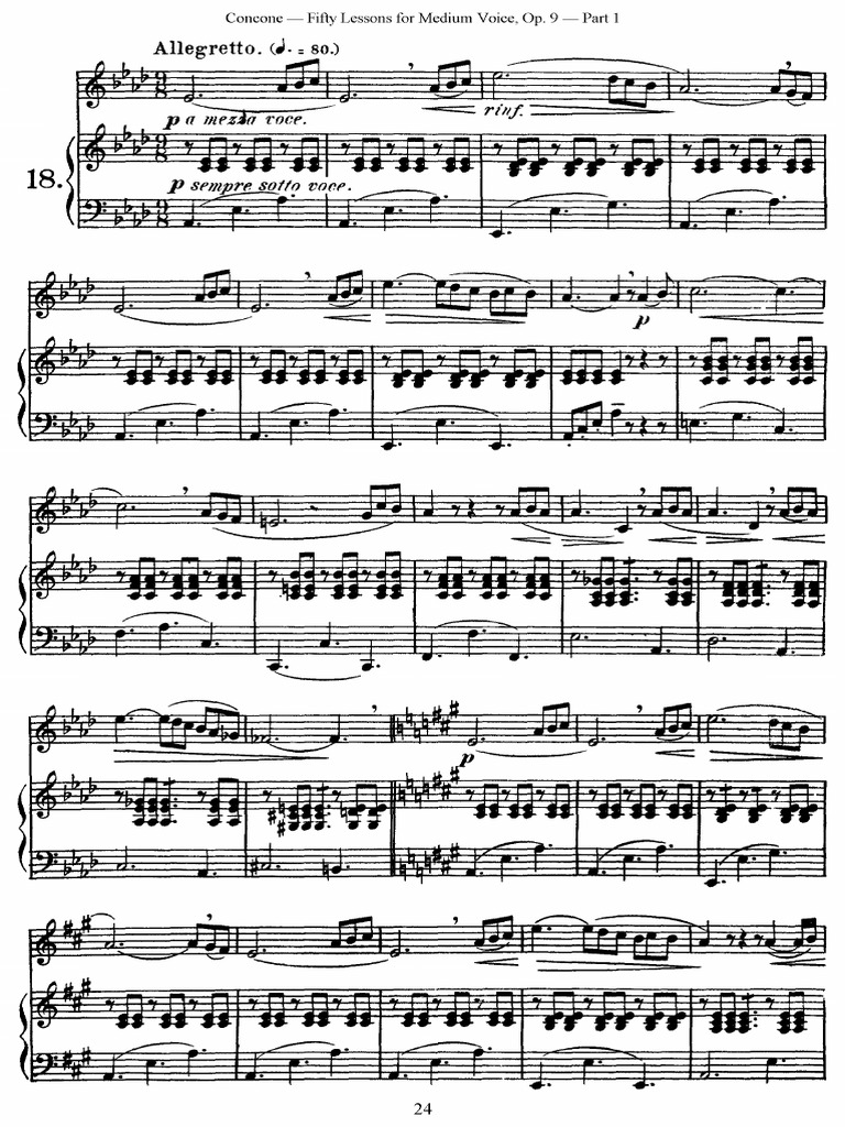 Concone 18 Medium Voice | PDF