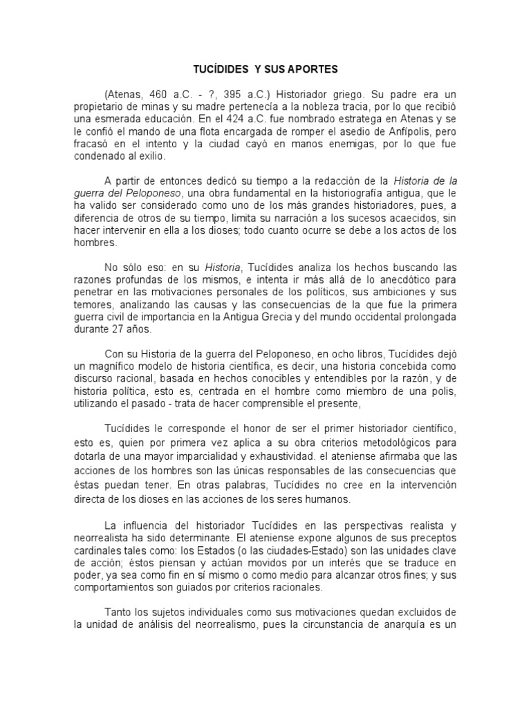 Tucídides | PDF | Tucídides