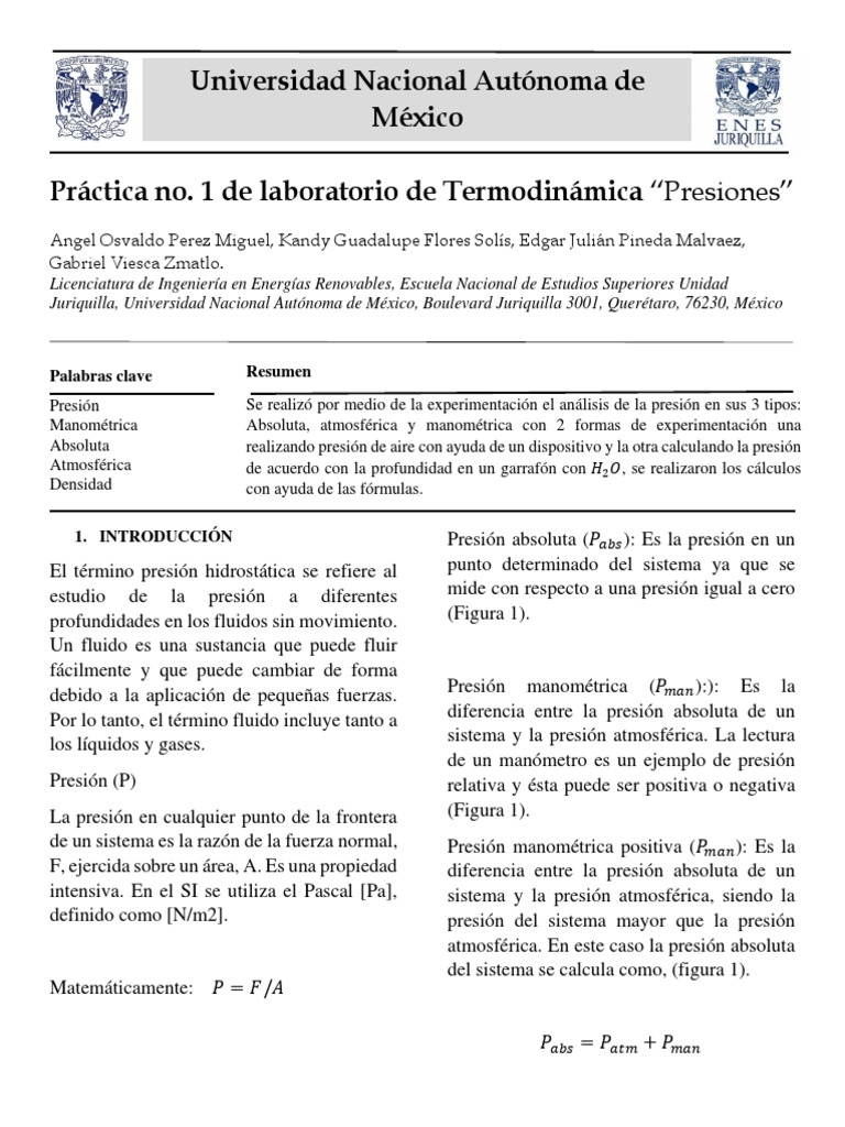 Practica 1 Termo | PDF