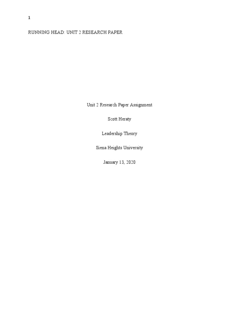 Sheratyldr 601 Unit 2 Researchpaper | PDF | Teachers | Leadership