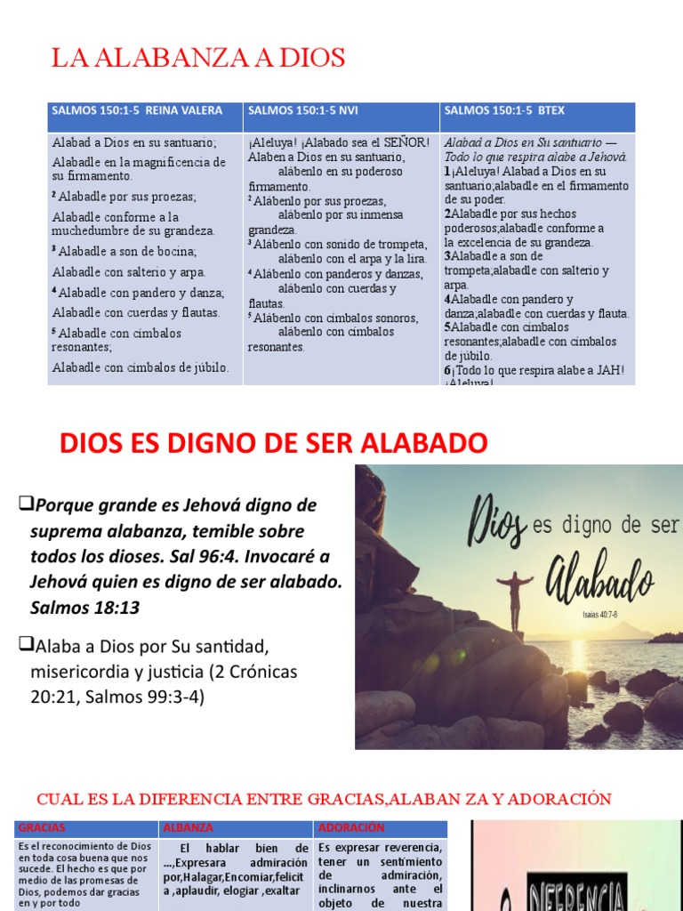 La Alabanza A Dios | PDF | Creencia religiosa y doctrina