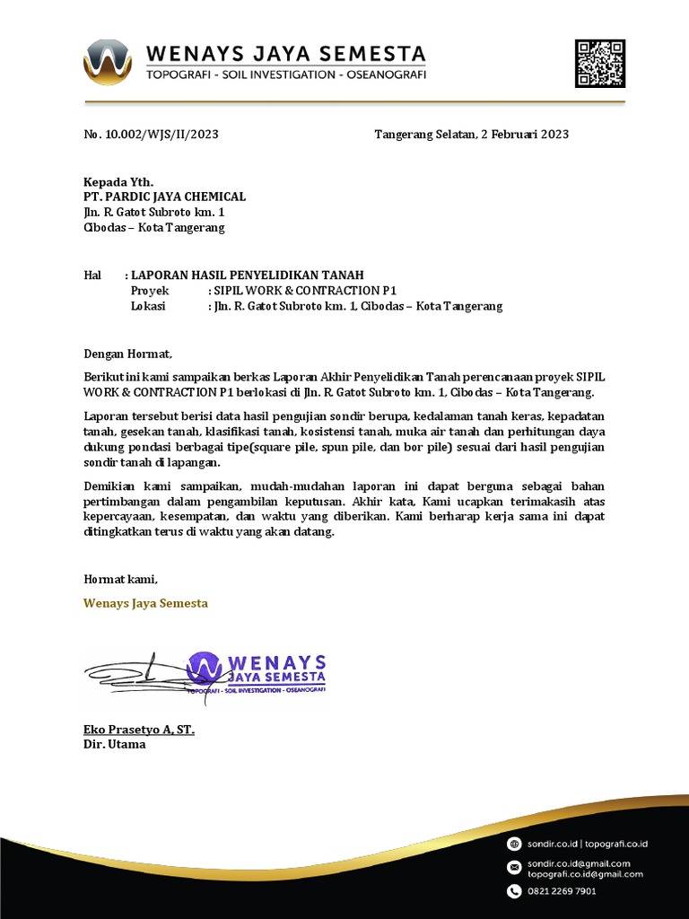 Lap. SIPIL WORK & CONTRACTION P1 S-1 | PDF