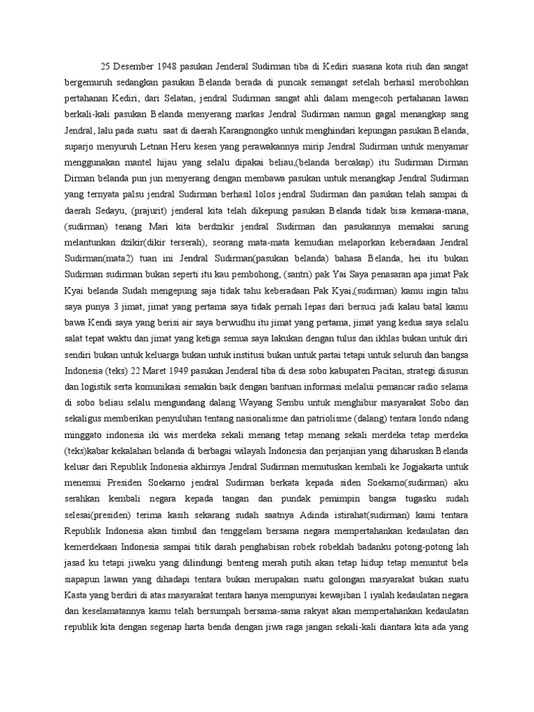 Kisah Heroik Jenderal Sudirman | PDF