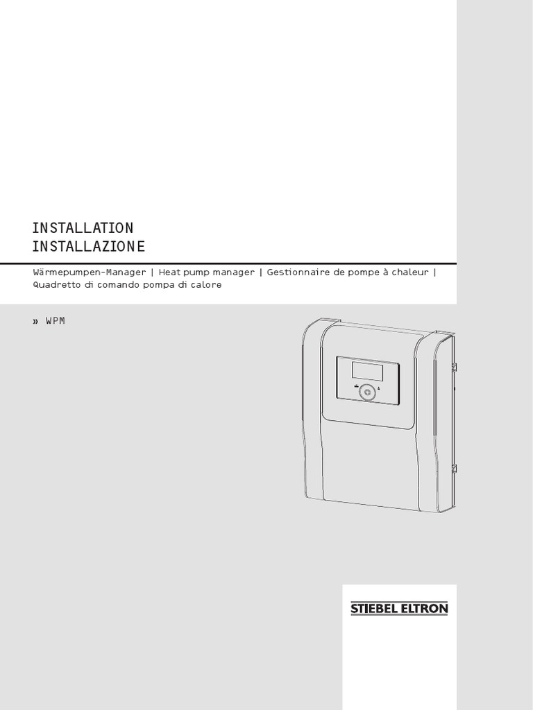 STIEBEL ELTRON WPM 4 Installation Manual | PDF