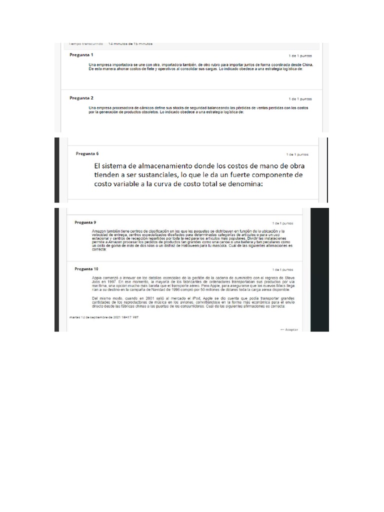 Preguntas PC1 Logistica | PDF | Logística | Planificación de recursos empresariales