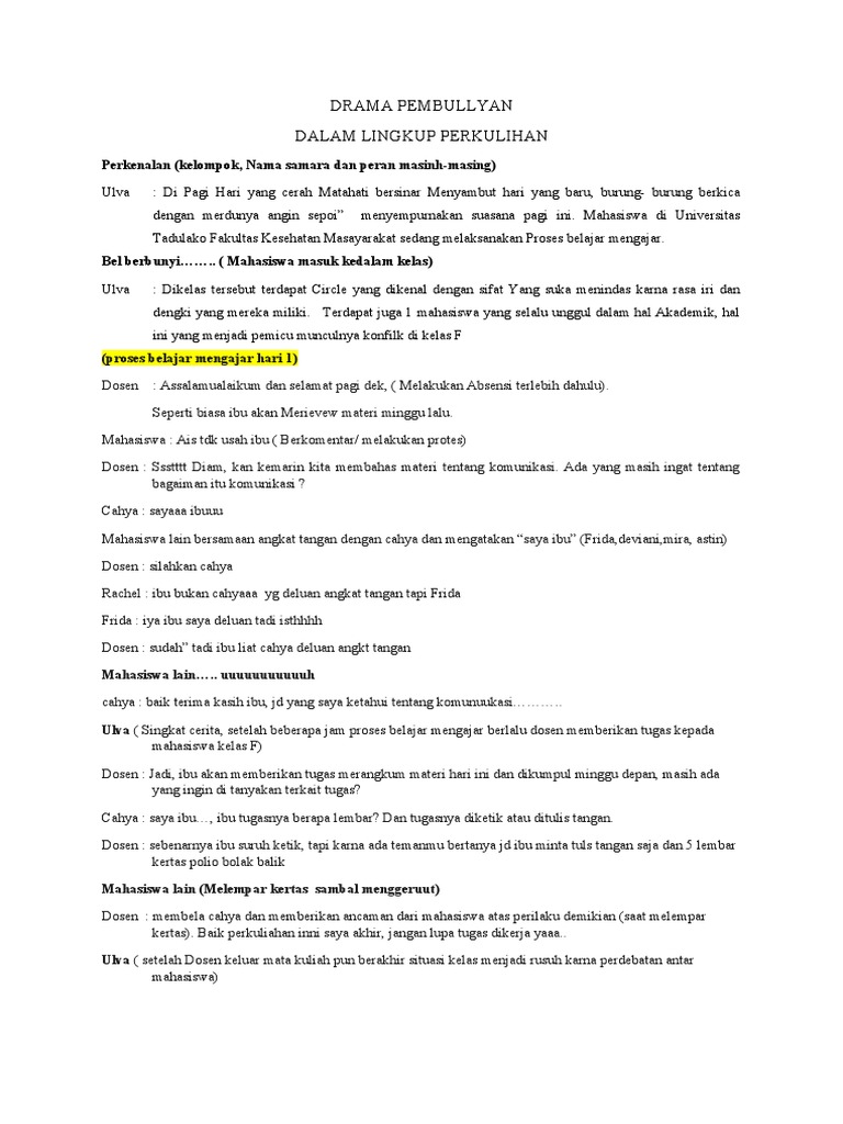 Drama Pembullyan | PDF