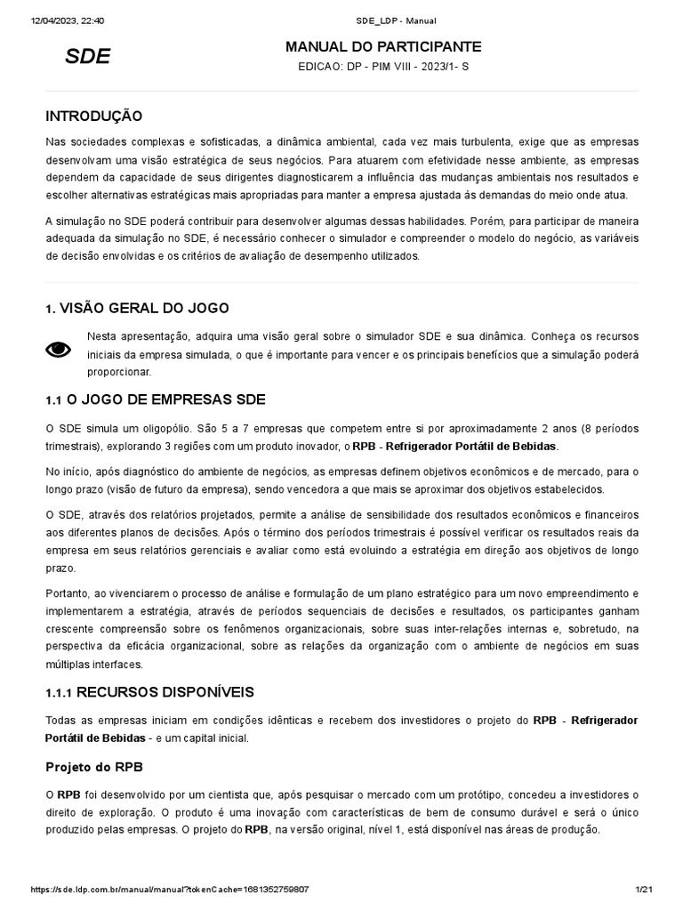 SDE - LDP - Manual Importante | PDF | Marketing | Mercado (economia)