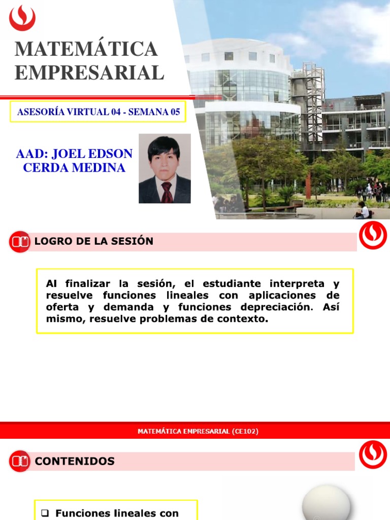 Matemática Empresarial: Aad: Joel Edson Cerda Medina | PDF