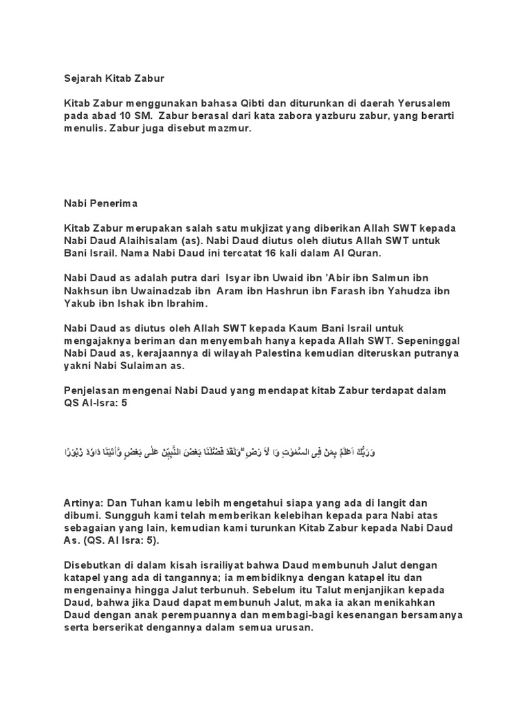 Kitab Zabur | PDF