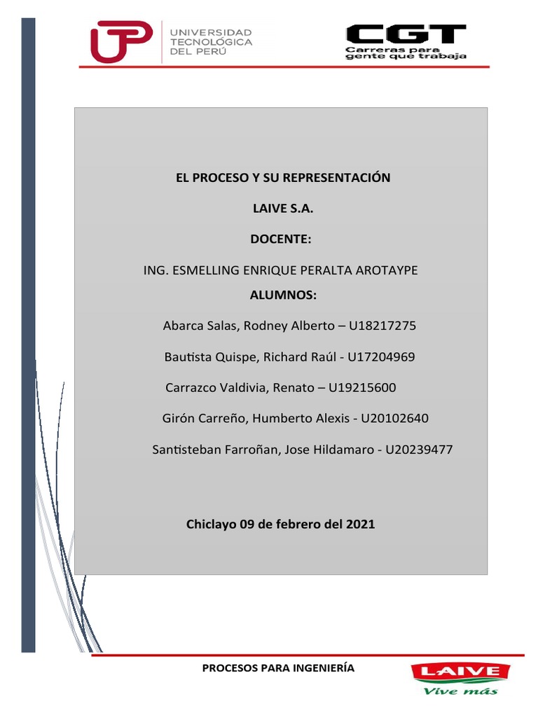 Empresa Laive S-1.a | PDF | Calidad (comercial) | Leche