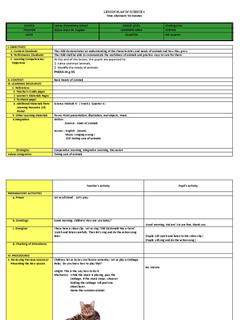 LESSON-PLAN-Alyssa Demo1 | PDF | Learning | Teachers