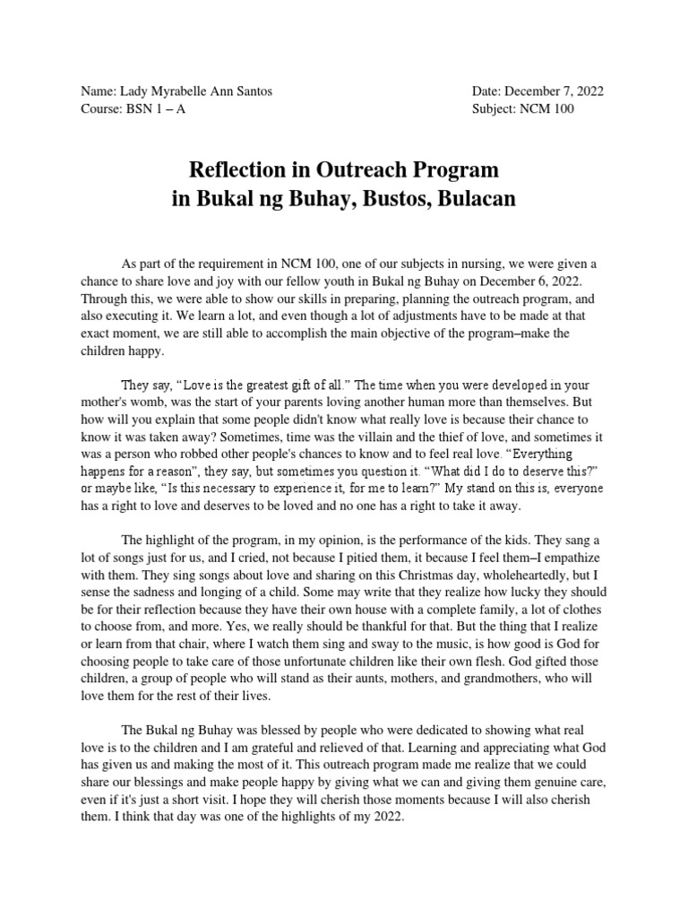 NCM Reflection | PDF