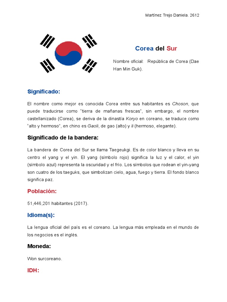 Ficha País de Corea Del Sur. | PDF | Corea del Sur | Política mundial