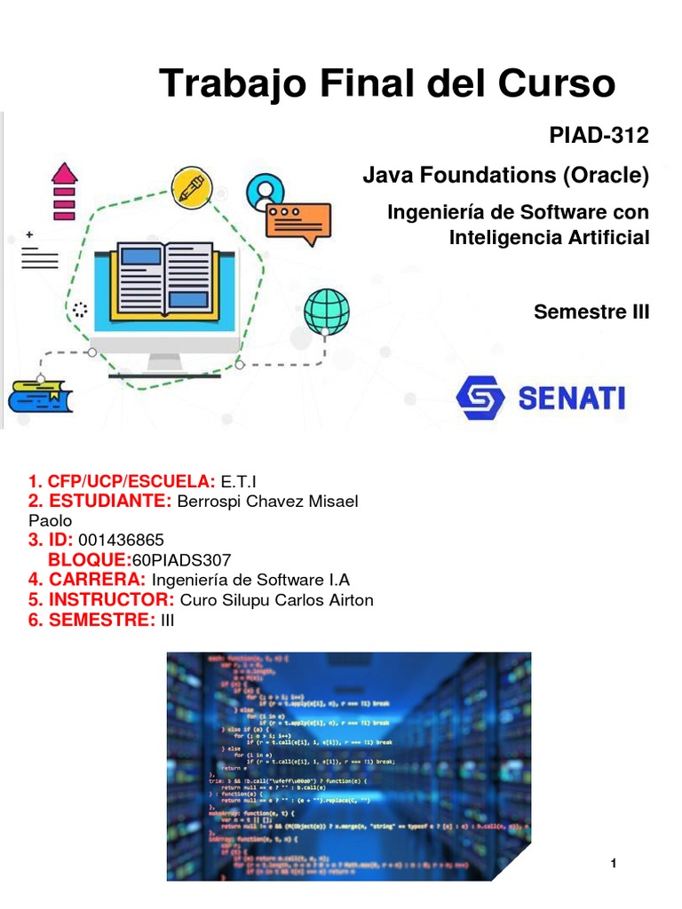Piad-312 Trabajofinal | PDF | Clase (Programación informática) | Objeto (informática)