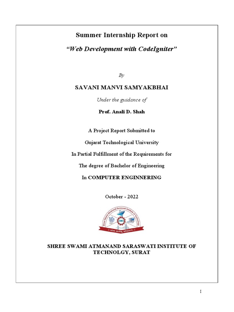 Internship Report | PDF | Php | Databases