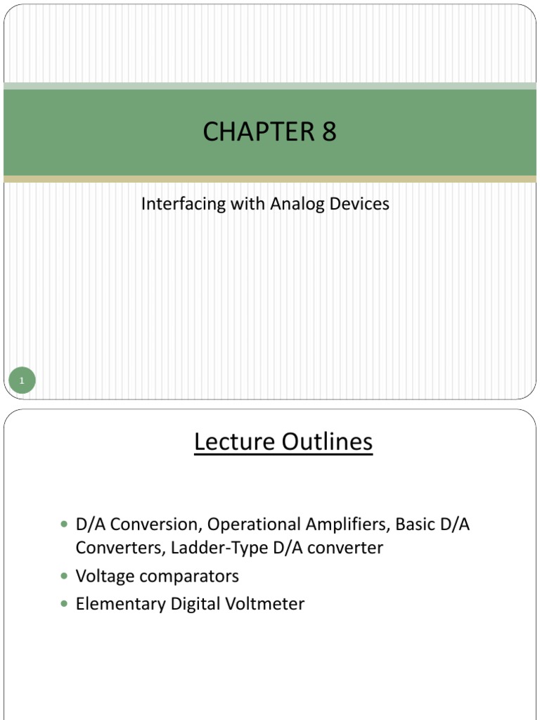 Chapter 8 | PDF | Analog To Digital Converter | Operational Amplifier