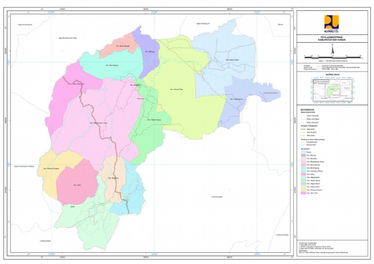 Peta Administrasi Waykanan | PDF