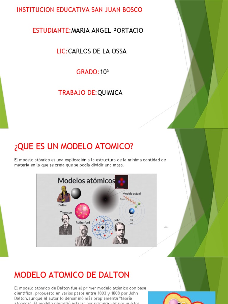 Modelo Atómico de Dalton y Experimentos | PDF | Átomos | Elementos químicos