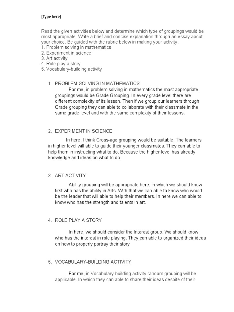 Individual Activity | PDF