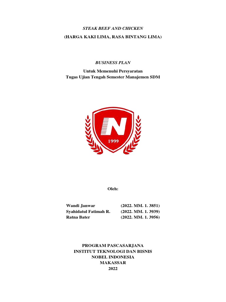 Business Plan MSDM Nobel | PDF