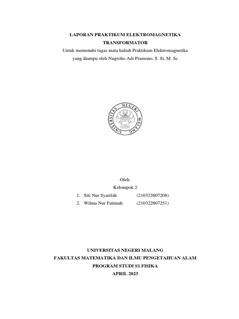 Laporan Praktikum Transformator | PDF